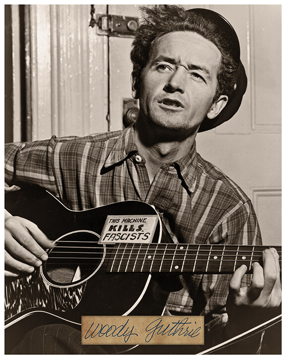 WOODY GUTHRIE Folk Music Songwriter Activist Legend Photograph ...