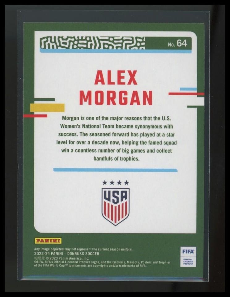 Alex Morgan 2023-24 Donruss Soccer SP Cubic Foil Parallel Card #64 | eBay