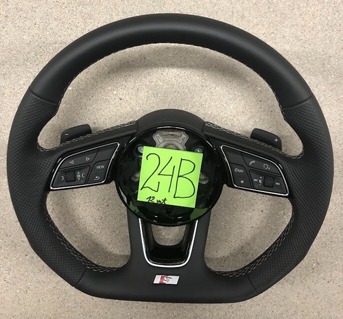 Audi S-Line A4 A5 S4 S5 Leather Half Perforated Bottom Black Steering ...