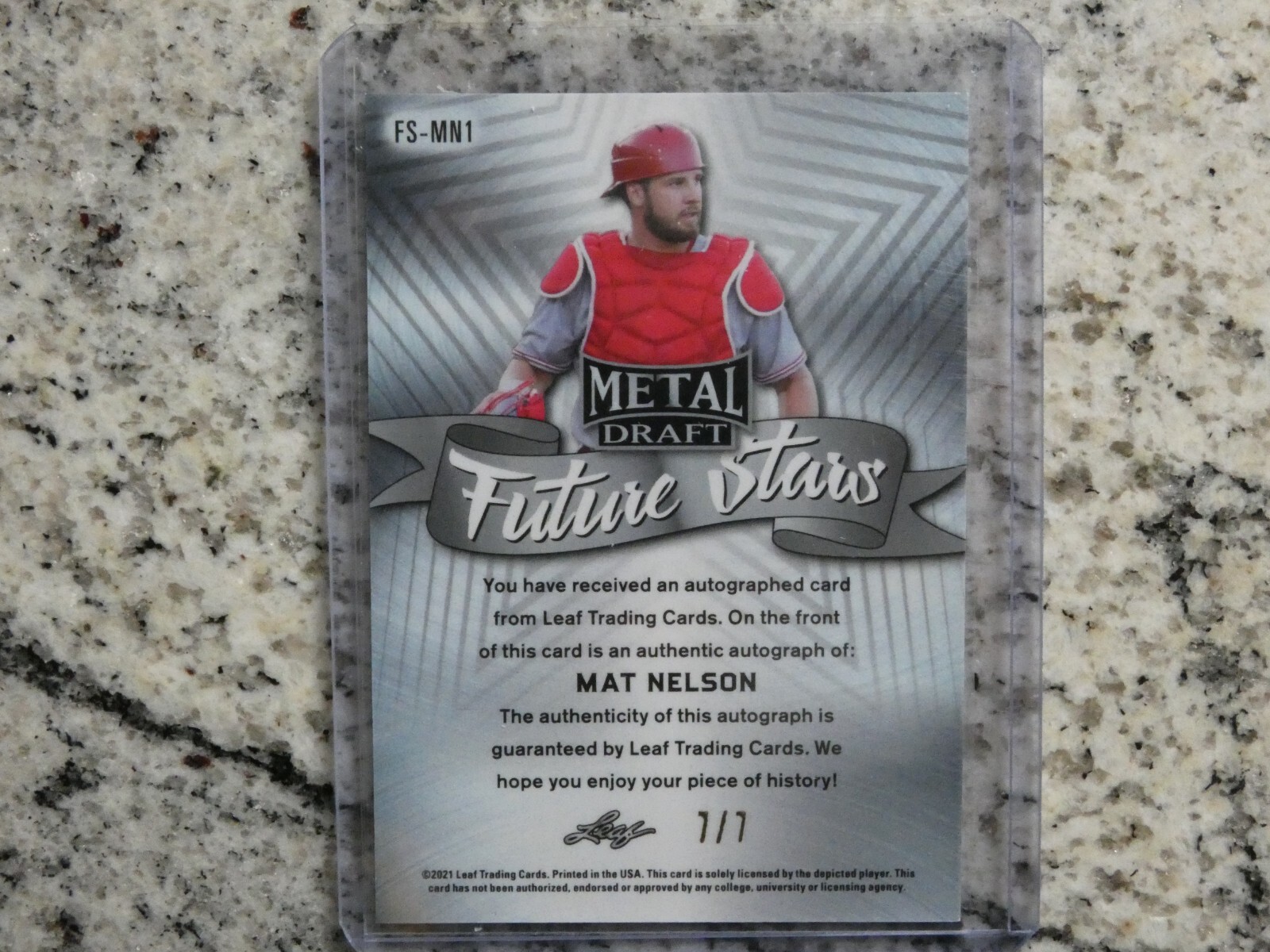 2022 Leaf Metal Draft Matt Nelson Auto Black #7/7 Cincinnati Reds | eBay