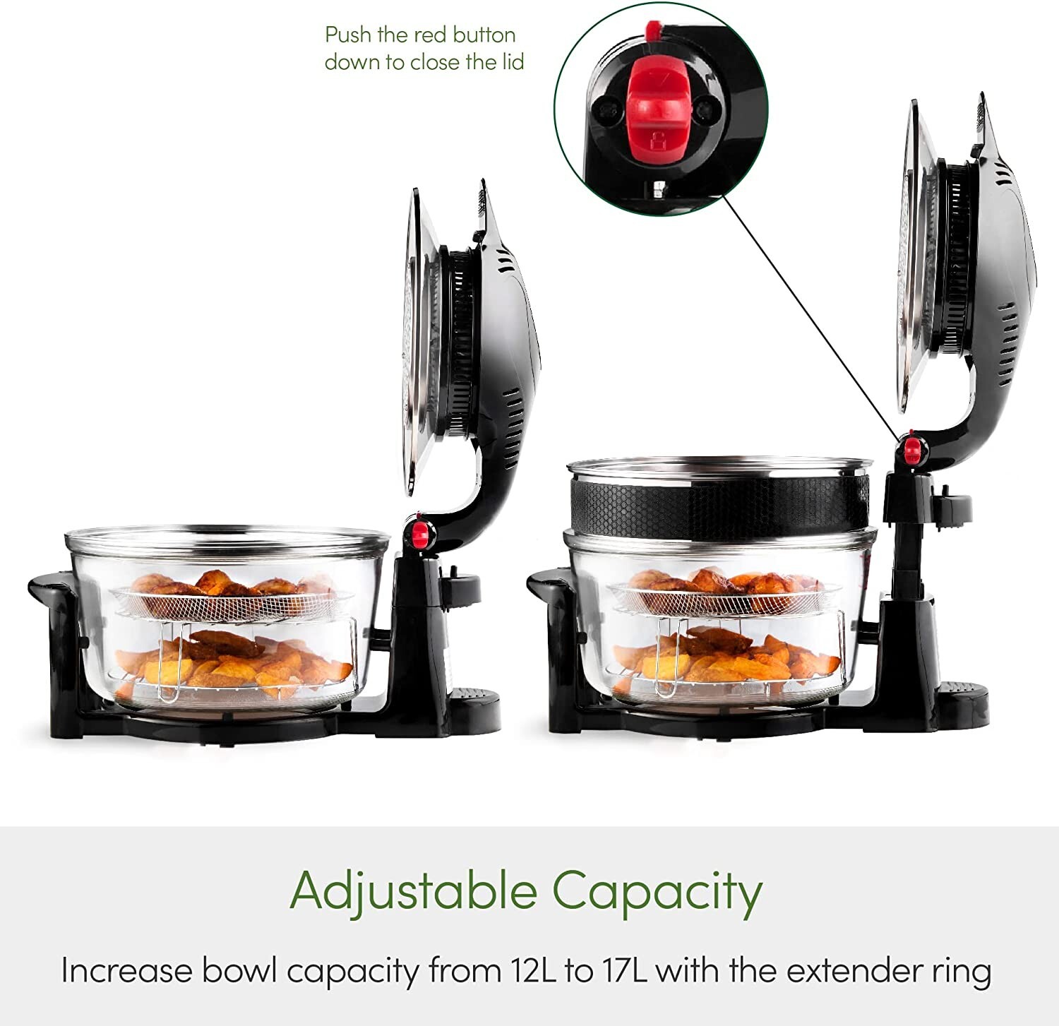 Emperial Digital Halogen Oven 12-17L Air Fryer with Hinged Lid 10 ...