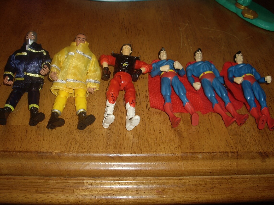 Lot of Super Heroes Figures Dolls Superman Fireman Policeman 6" | eBay