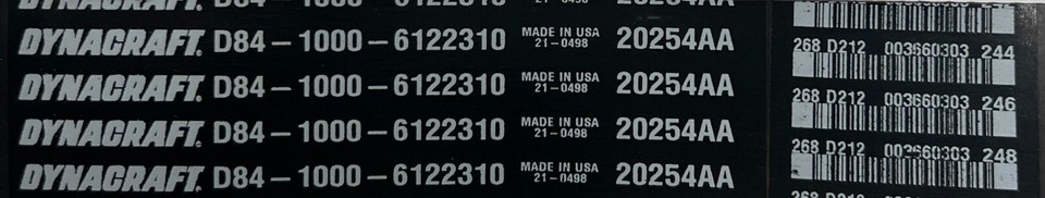 D84-1000-6122310 Genuine Paccar Dynacraft Belt Poly 12 Ribs X 2310 OEM ...