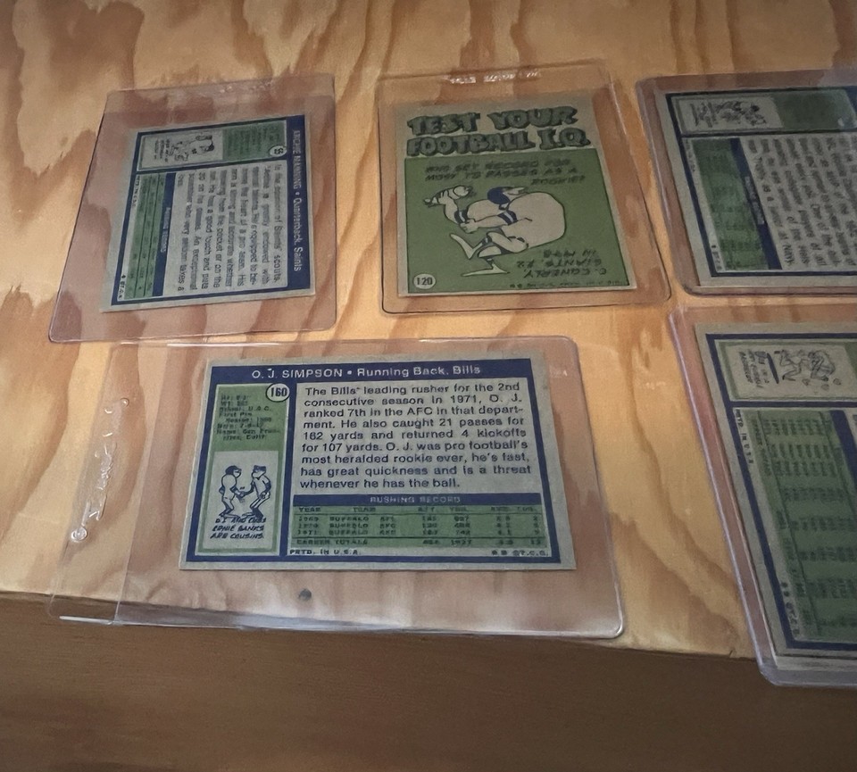 1972 Topps Football Complete Set 1-263 Roger Staubach, Riggins RC PSA ...