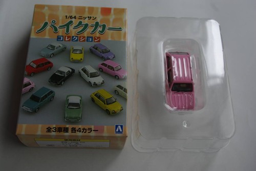 * New Aoshima 1/64 Scale Nissan Pike Car Collection PAO Pink Edition230 ...