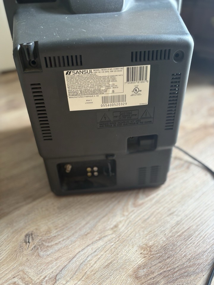 Sansui 13" TV VCR Combo COM311AD VHS Retro CRT With Remote Gaming Retro ...