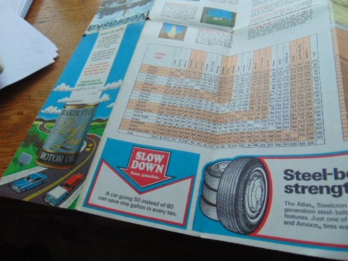 1970s Standard Oil Map of Nebraska- uses 1970 census data- 9 x 24" | eBay