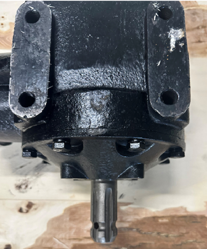 T-Type Gearbox 1:1 Ratio 1-3/8" 6 Spline Shafts 5"x 3-1/4" Mount ...