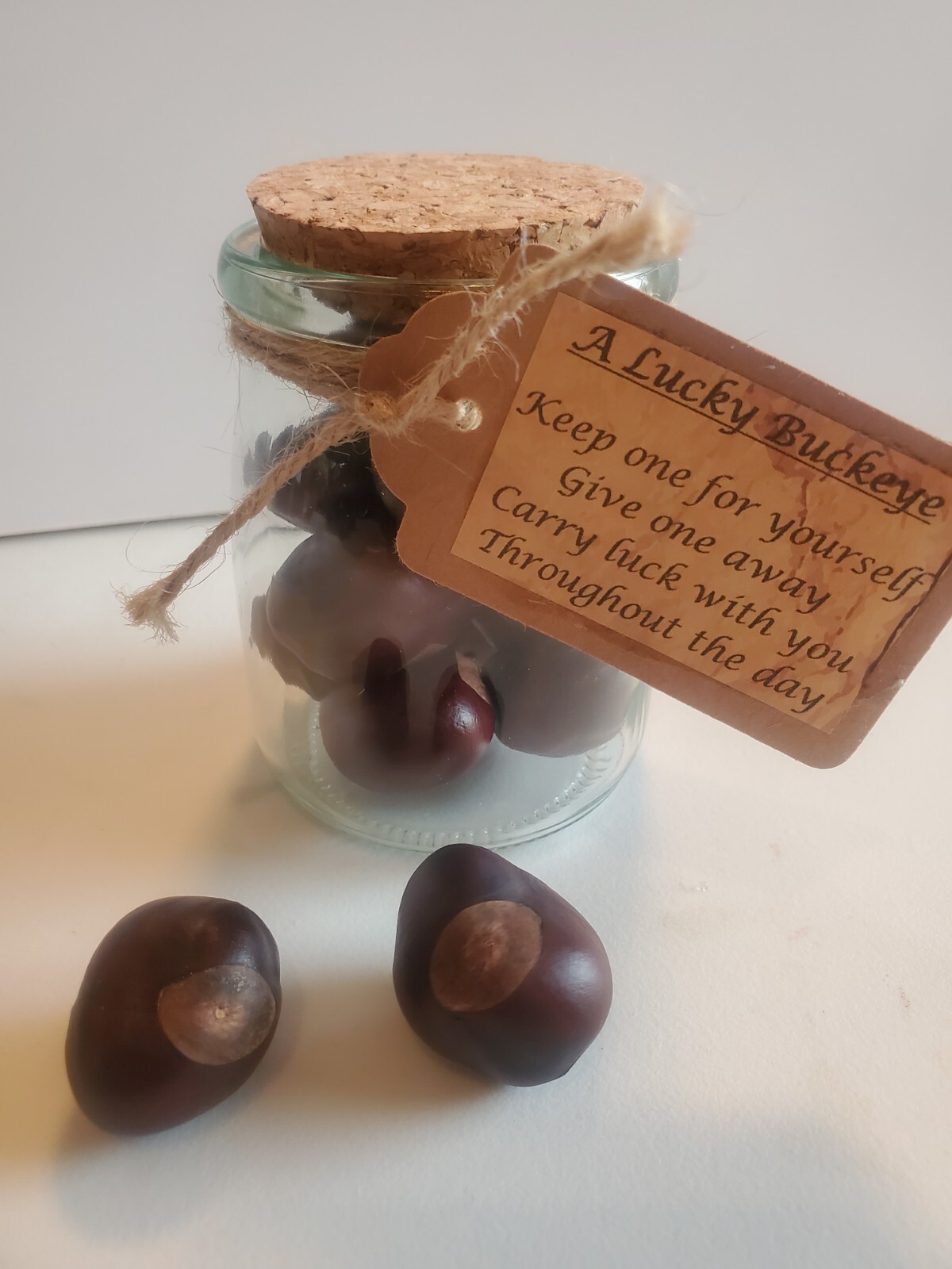 Lucky Buckeye Gift Jar 4" With Real Buckeyes! Unique Gift! | eBay