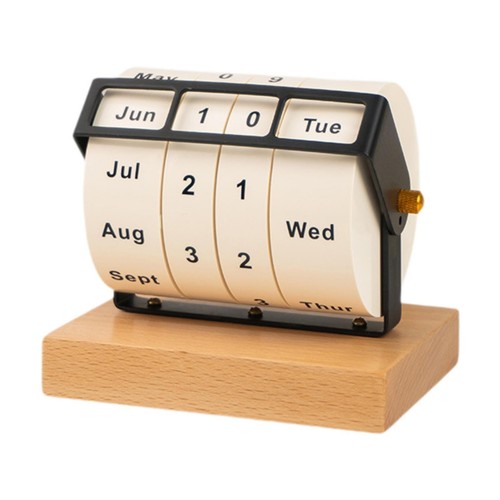Calendrier de bureau perpétuel rotatif, décoration de table pour l ...