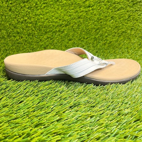 Vionic Tide Aloe Womens Size 9 White Brown Beach Toe Post Flip Flops ...