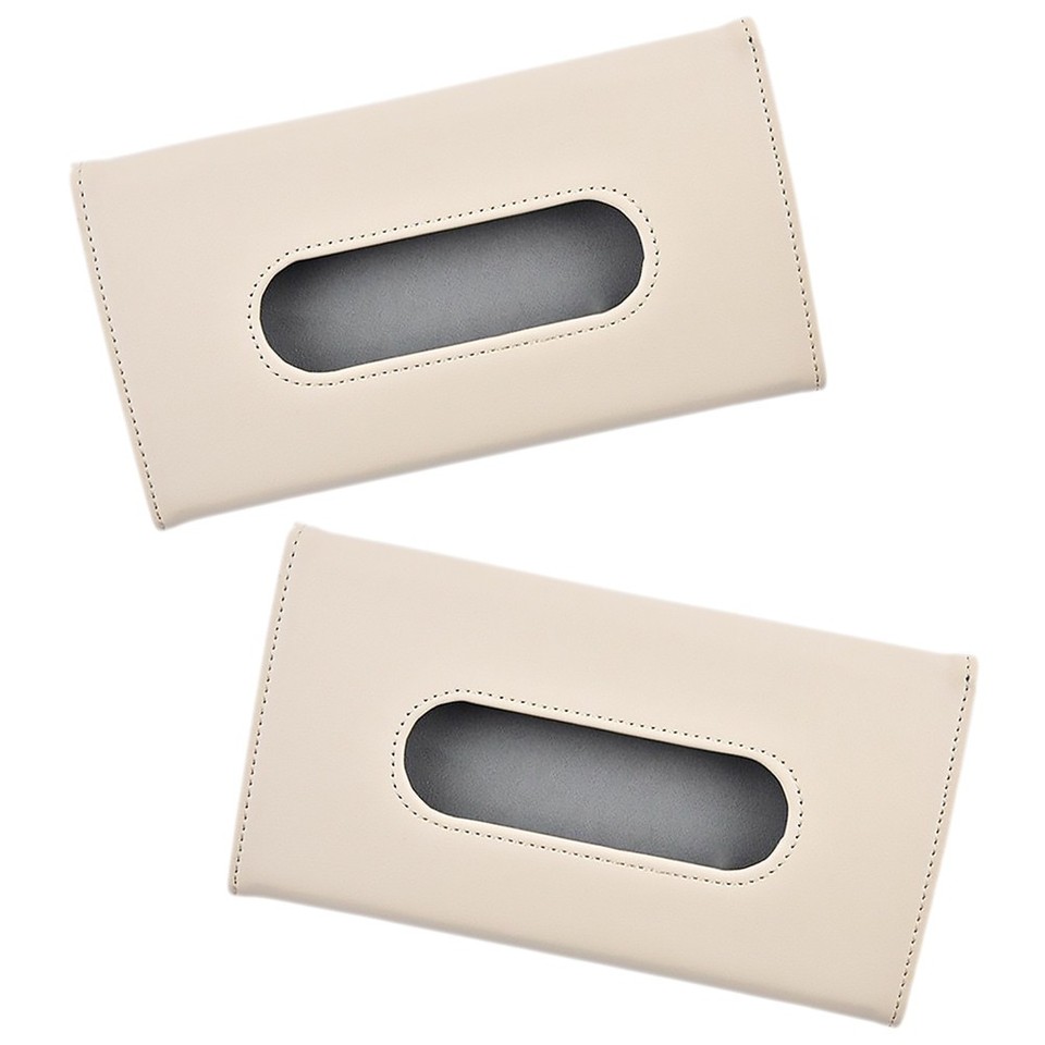 2 Pcs Car Tissue Holder Visor PU Hanging Tissue Holder for Vehicle ...