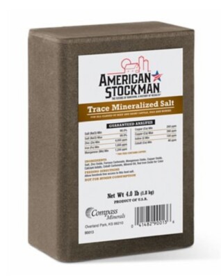 American Stockman 90013 Animal Feed 4 lbs. Trace Mineralized Cattle ...