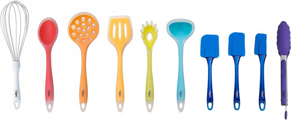 11-Piece All-in-One Silicone Kitchen Utensil Set, Multicolor + [FREE ...