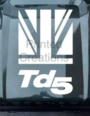 Td5 LAND ROVER DEFENDER BONNET BRITISH STICKER GRAPHICS VINYL UNION ...
