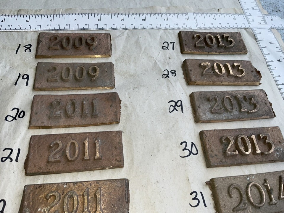 Cast Raw Bronze Date Plates Monuments Headstones Scrolls Artist Plaques ...