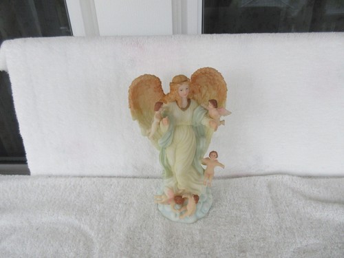 LOVELY~1995 COLLECTION BY SANSCO [ 8" TALL ] ANGEL FIGURINE~~2 POUNDS ...
