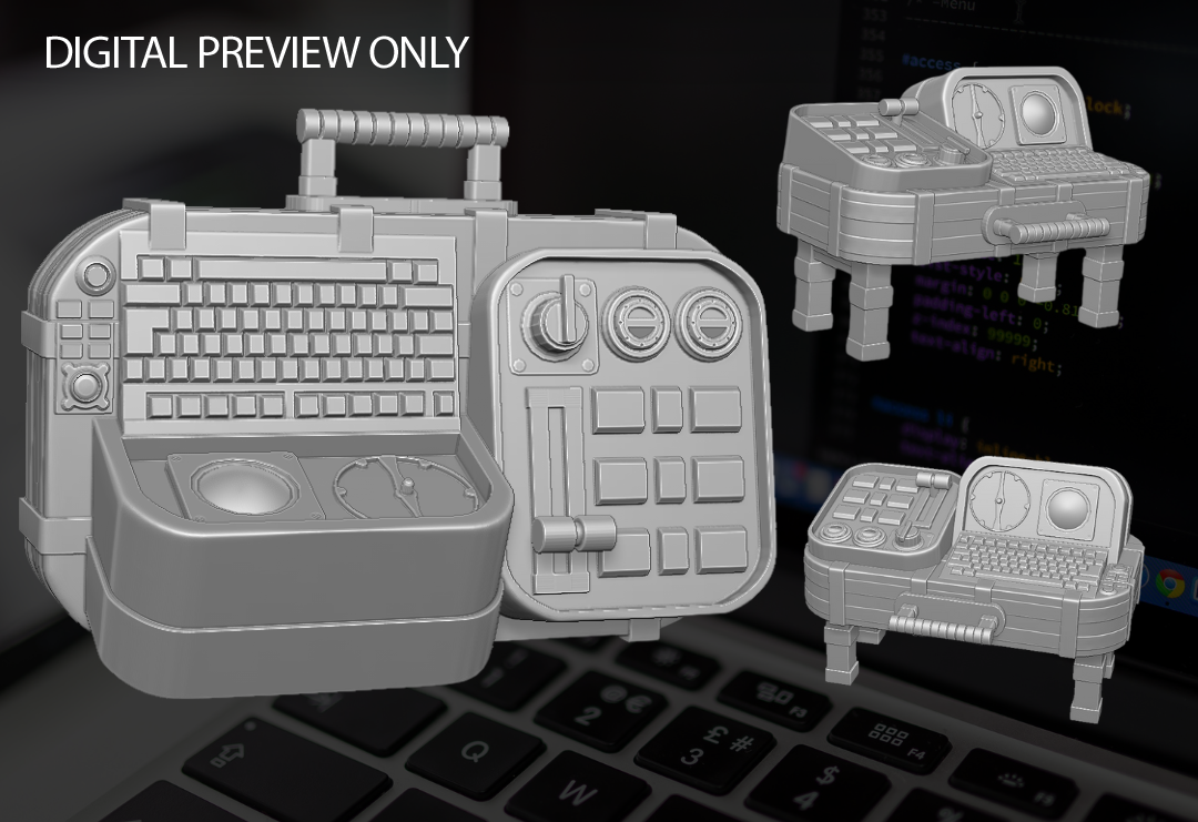 Mainframe Handheld Computer for 1:18 scale Accessory 3.75 inch Action ...