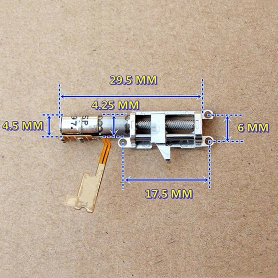 3pcs Micro 4mm 5V 2-Phase 4-Wire Planetary Gear Stepper Motor Screw ...