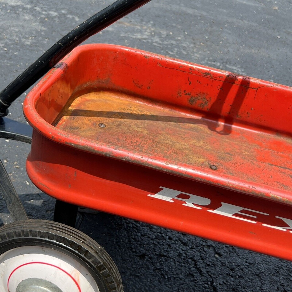Vintage 60’s REX JET Red Metal Pull Wagon | eBay
