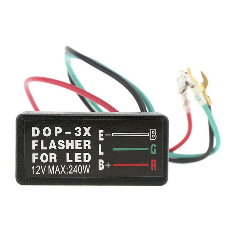 12V 3Pin LED Flasher Relay Unit Adjustable Fits Car Turn Signal Light ...