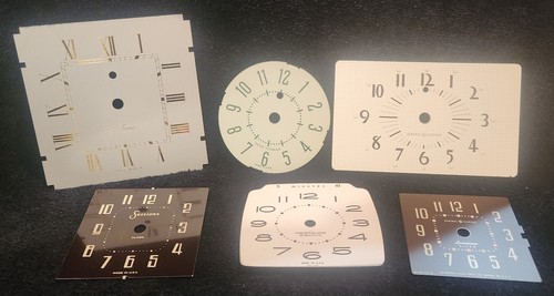 Vtg NOS Clock Faces Lot Seth Thomas Westclox GE Sessions Mid Century ...