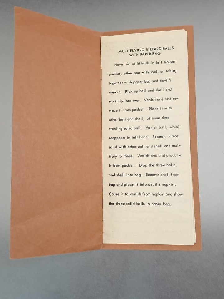 Magic Vintage Collectable Lecture Notes & Related Items Various ...