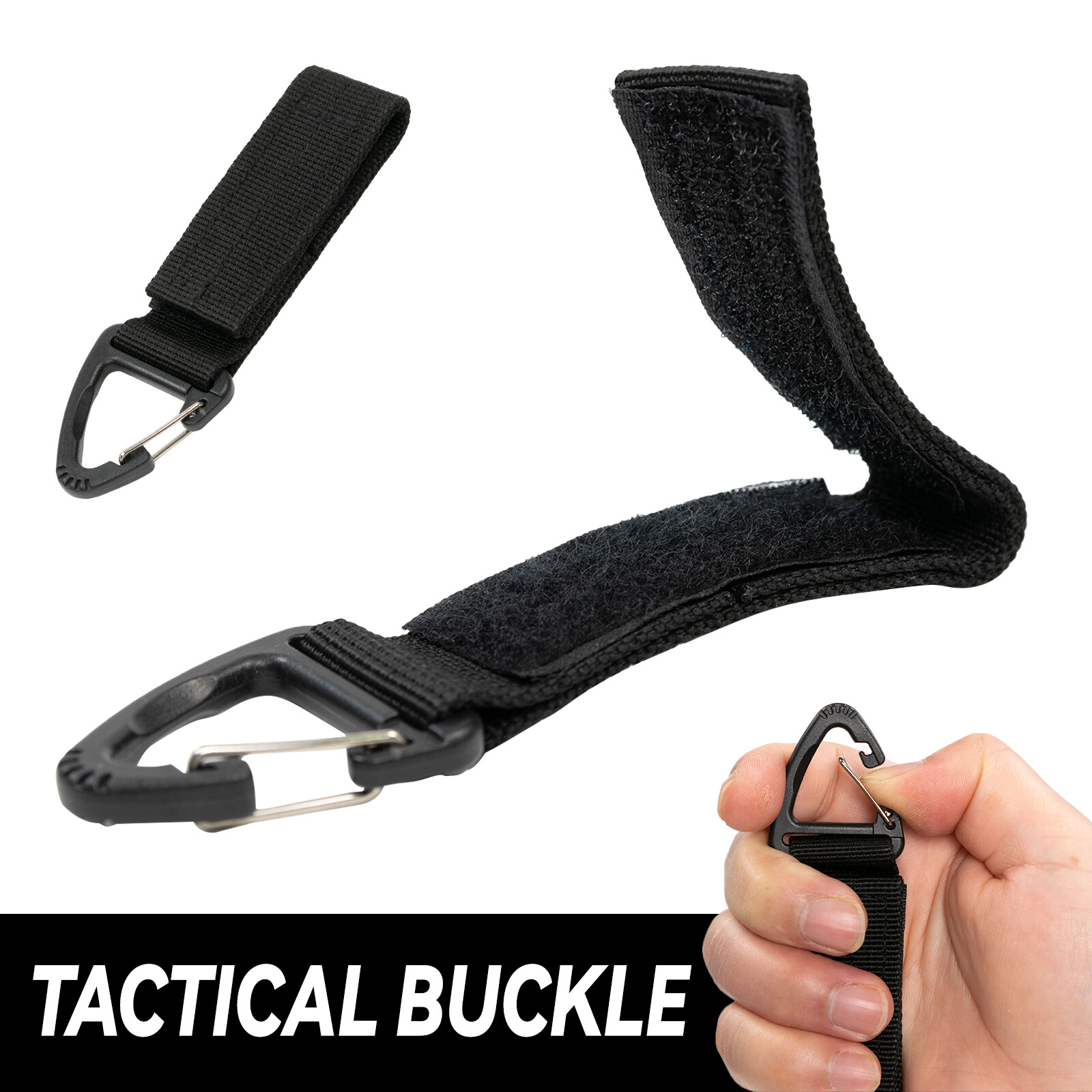 Tactical Hanging Key Hook Clamp Buckle Nylon Webbing Molle Belt ...