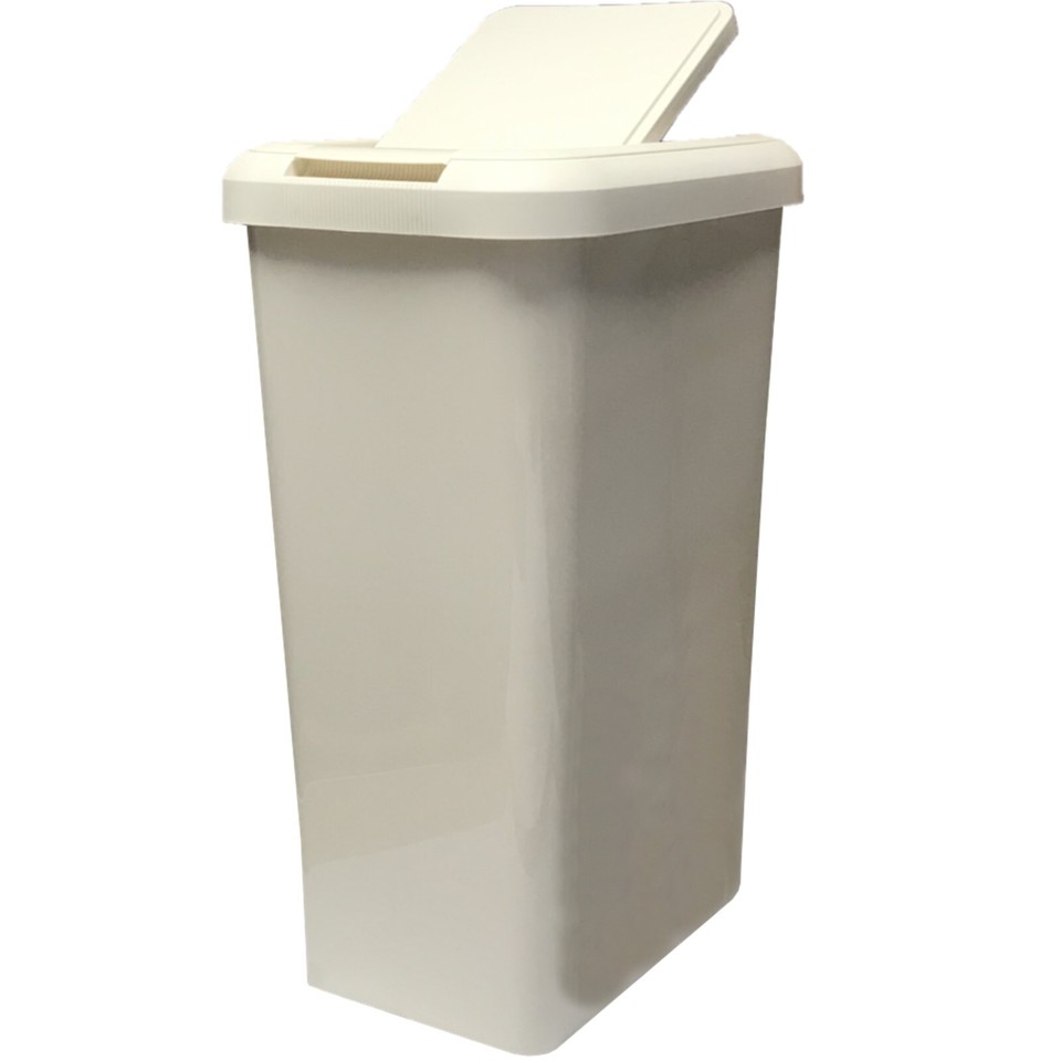 45 litre touch top cream kitchen bin rubbish waste dustbin rectangle ...
