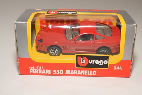 V 1:43 BBURAGO BURAGO 4164 FERRARI 550 MARANELLO ROUGE MENTHE EN BOITE ...
