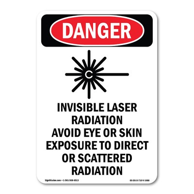 Invisible Laser Radiation ANSI Danger Sign Metal Plastic Decal | eBay