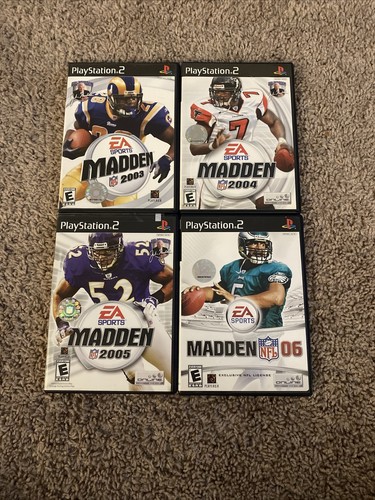 Madden NFL Ps2 Lot Of 4 2003, 2004, 2005, 2006 Open Box Condition ...