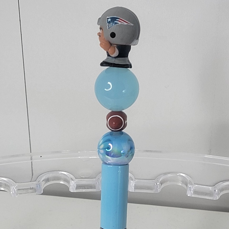 Handmade Beaded Pen New England Patriots Player Helmet Football Blue ...