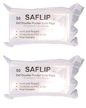 SAFLIP Double Pocket Safety Coin Flips (2" x 2", 100 Flips) | eBay