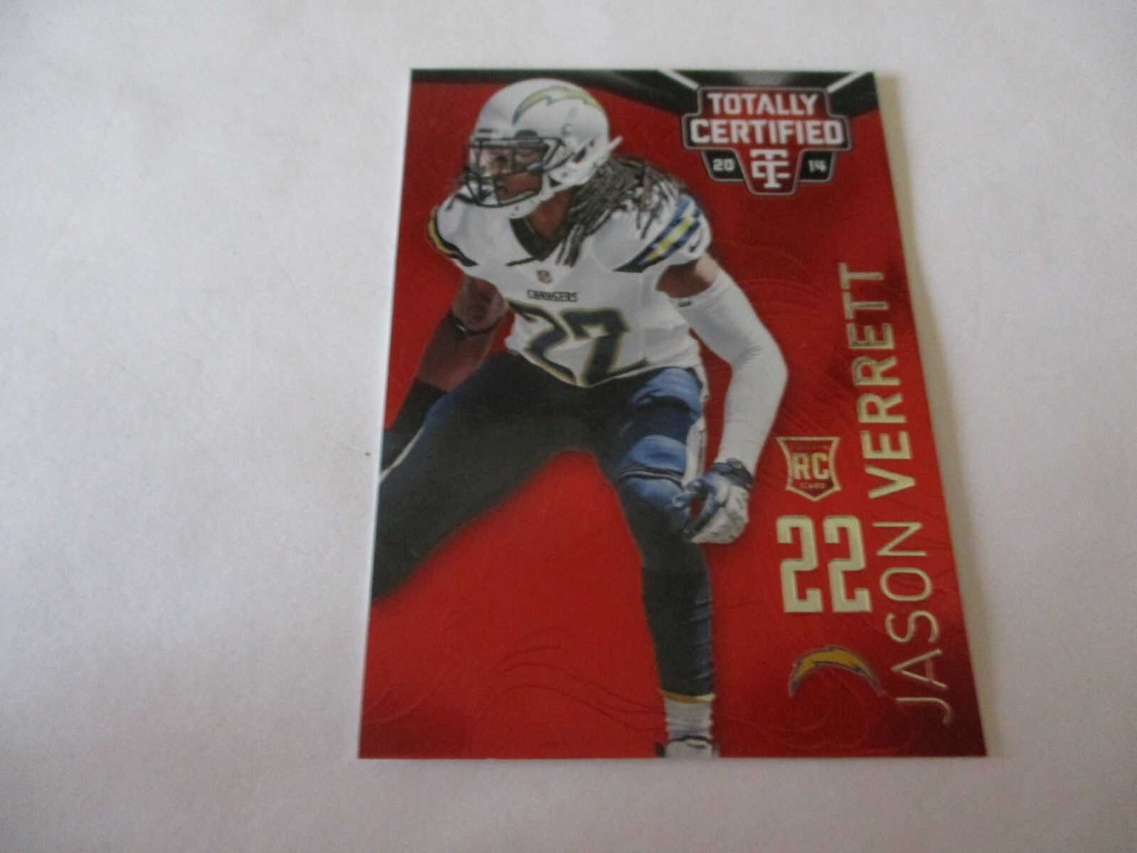 2014 Panini Totally Certified Red Foil Rookie Jason Verrett #144 Serial ...