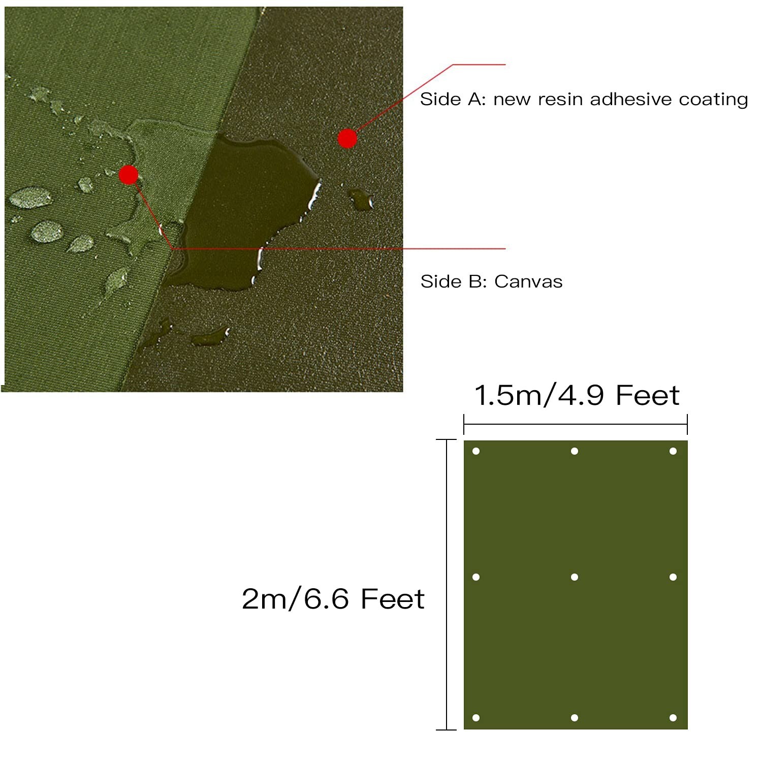 Tarp Canvas,Heavy Duty Waterproof Tarp Outdoors Canvas Tarps Truck Tarp ...