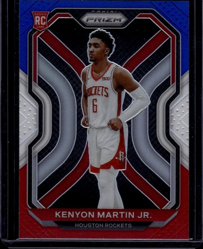 2020-21 Panini Prizm #265 Kenyon Martin Jr. Red, White and Blue Prizms ...
