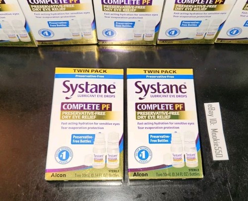 EXP 08/2026+! PRESERVATIVE FREE! 2 Box Systane COMPLETE PF TWIN PACK ...