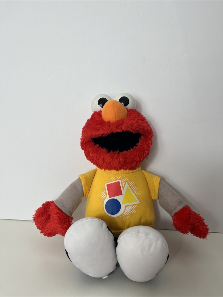 Playskool Sesame Street Elmo SHAPES COLORS Learning Plush Doll Talking ...