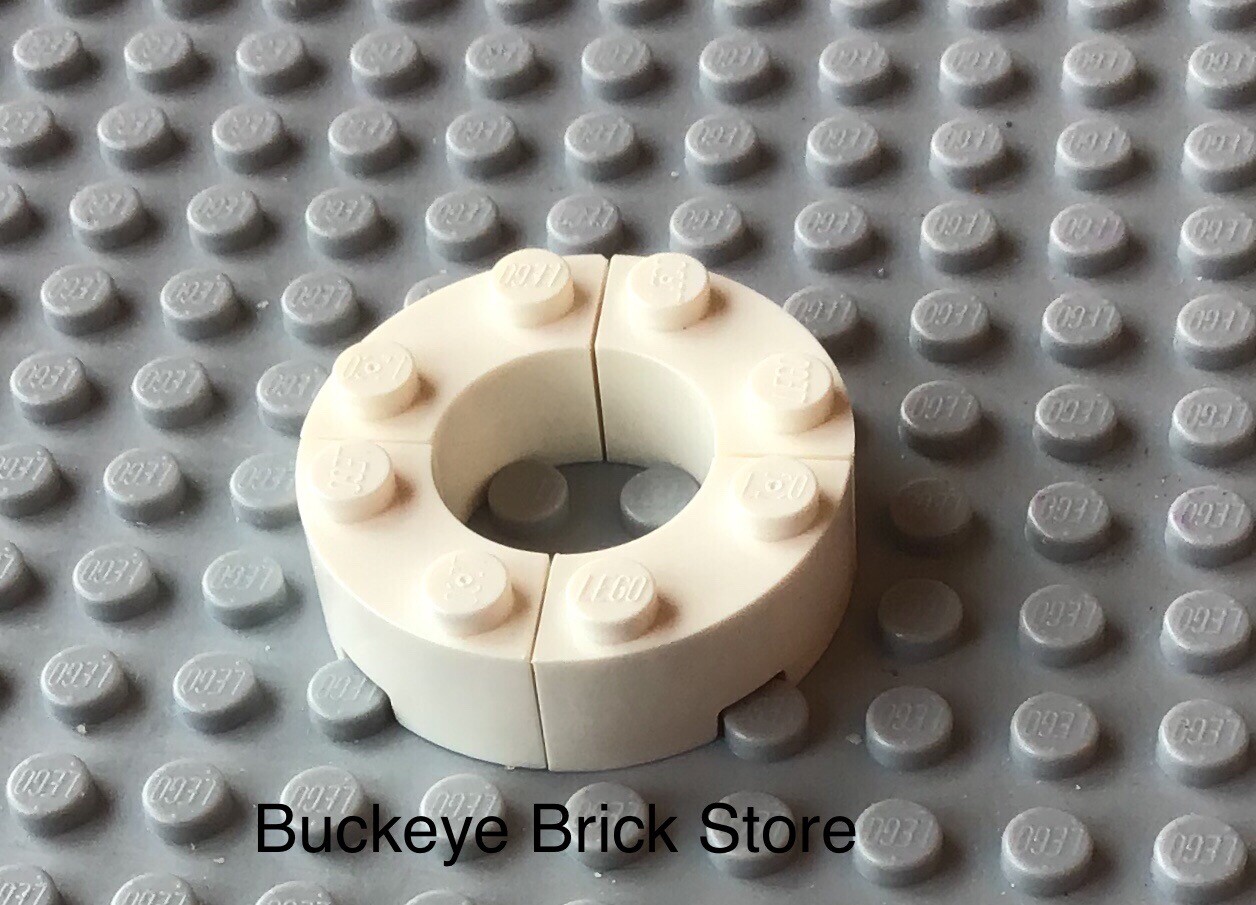 LEGO 4 Part 3063 White Brick Round Circle 2x2 Macaroni 10019 7658 10189 ...