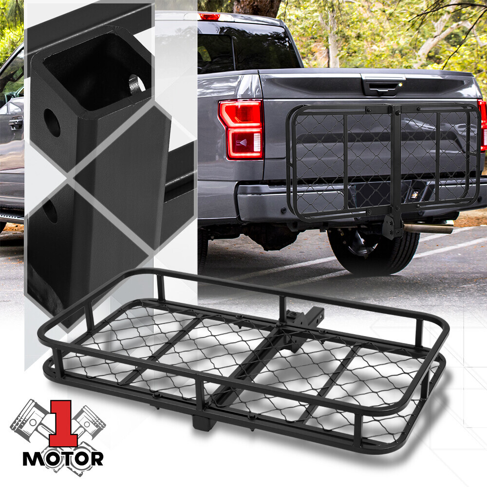 48" Steel Foldable Trailer Tow Hitch Cargo Rack Carrier Basket for 2 ...