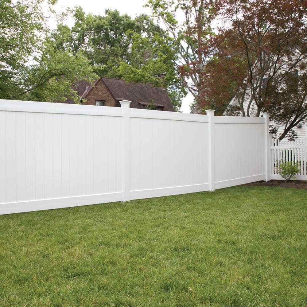White Vinyl Fence Post