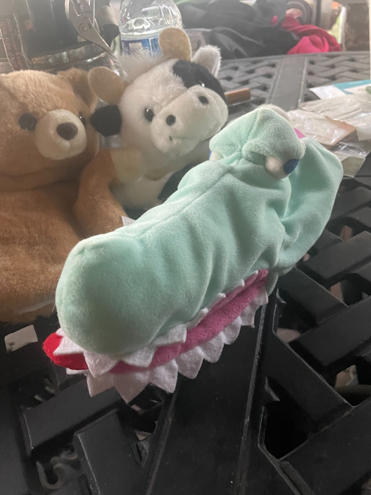 IKEA Lot of 3 Bear, cow, Alligator or Croc Hand Puppet Plush Stuffed ...