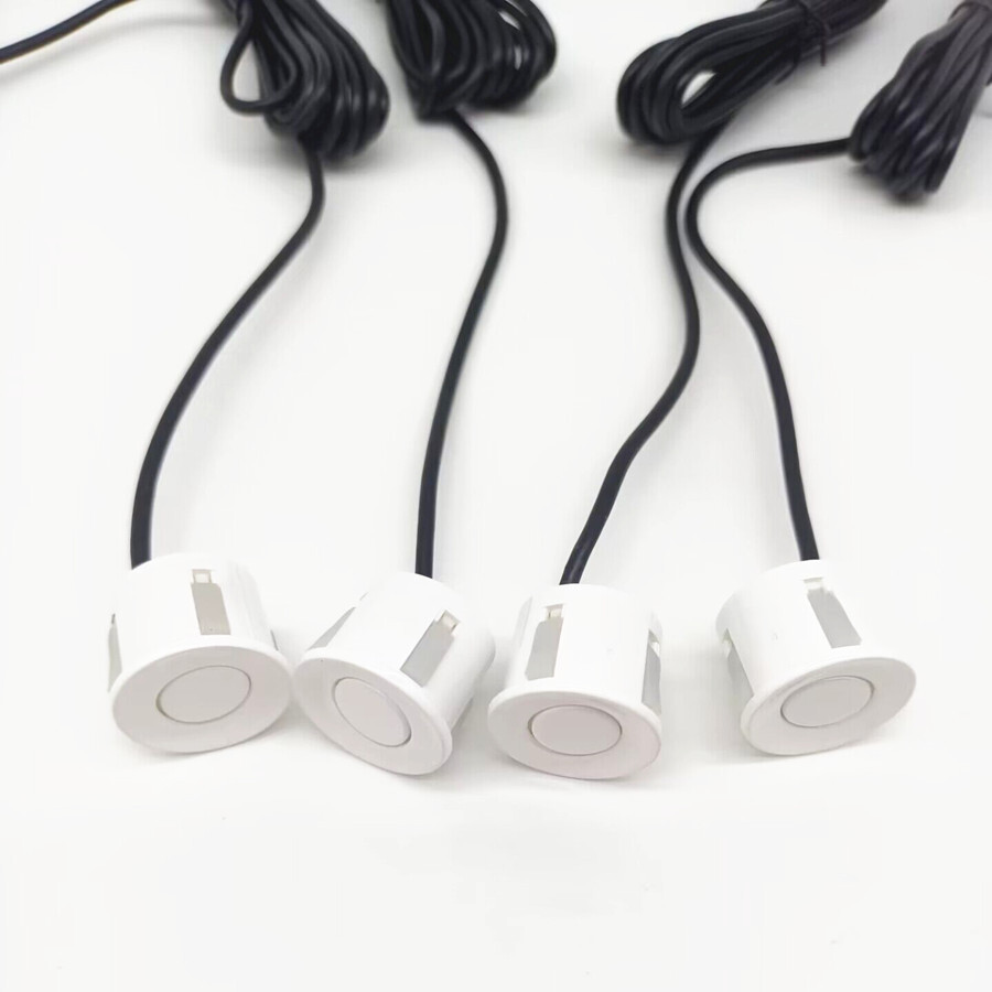 Parking Sensor System 4-Piece White LED - Backup Reverse Radar Alert ...