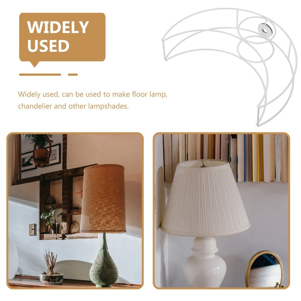 DIY Moon Shape Lampshade Frame for Table Lamps and Hanging Lights ...