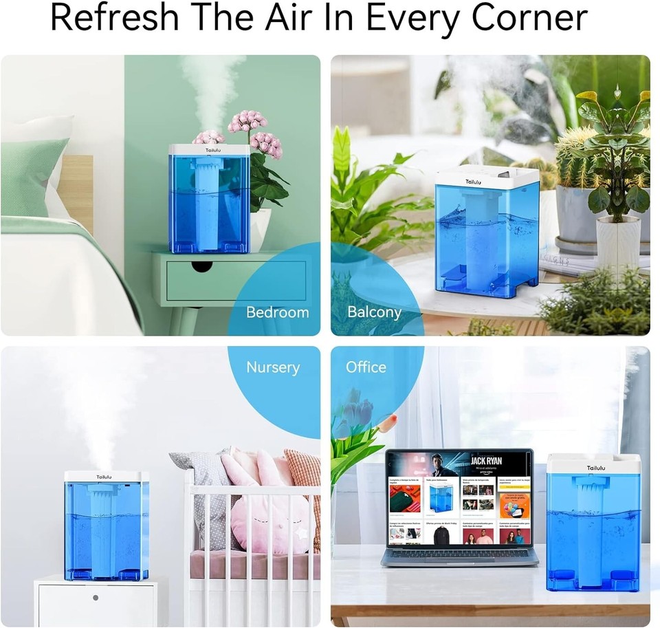 7.5L Humidifiers for Bedroom Large Room Home, Cool and Warm for Baby ...