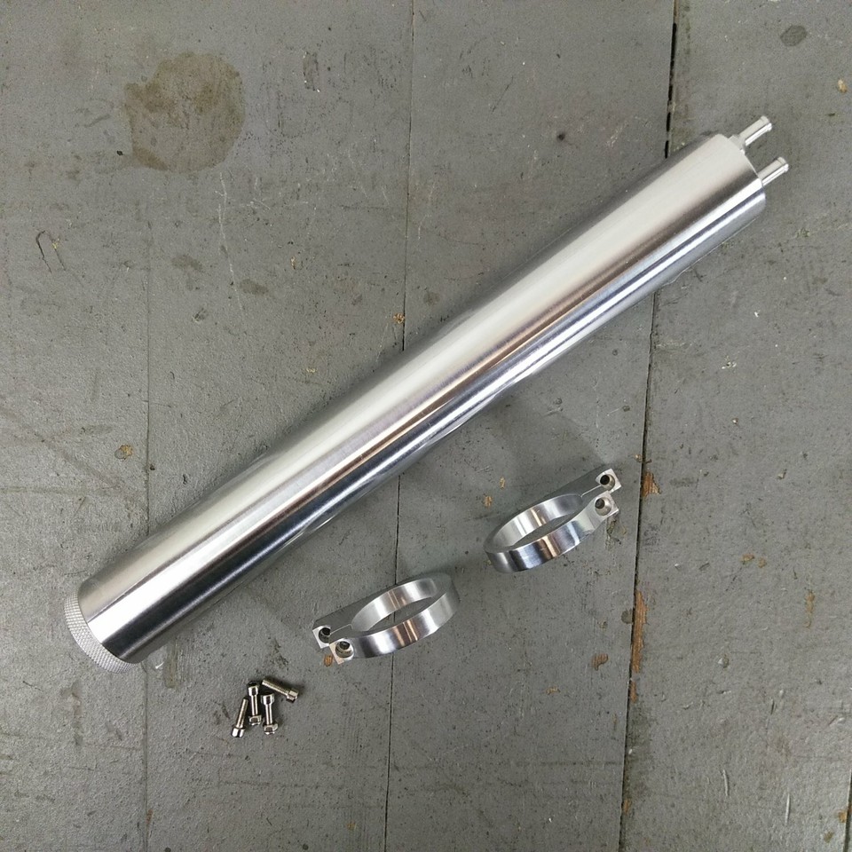 1966-79 Ford Bronco 15" Polished Aluminum Radiator Overflow Puke Tank ...