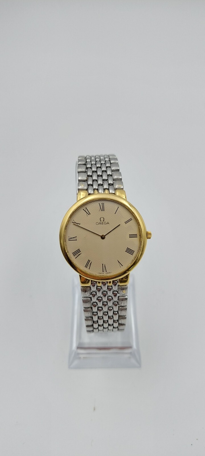 Omega Deville Quartz Movement 1378 Steel / Gold Vintage Ω | eBay
