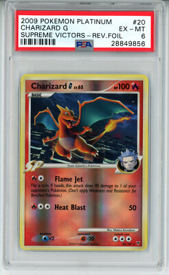 2009 POKEMON SUPREME VICTORS CHARIZARD G #20 REVERSE HOLO PSA 6 EX ...