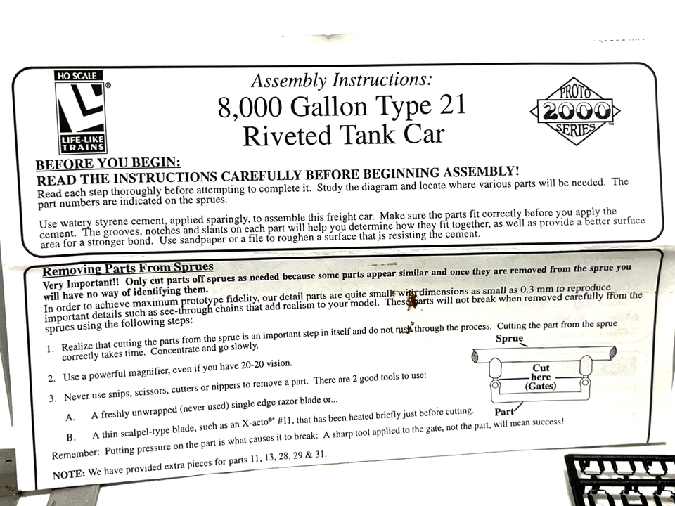 Proto 2000 8,000 Gallon Type 21 Riveted Tank Car Shell #1477 - NEW ...